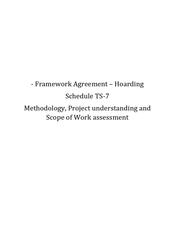 Schedule TS-7 Methodolgy and Understanding For HOARDING | Download Free PDF | Surveying ...
