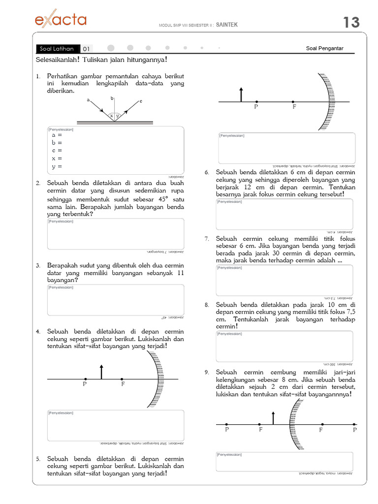 Vii 5 Soal Optik Bagian (1) 2 | PDF