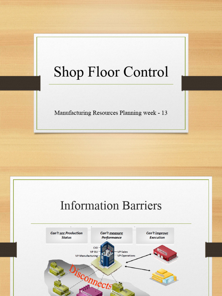Shoop Floor Control | PDF | Scheduling (Computing) | Enterprise ...