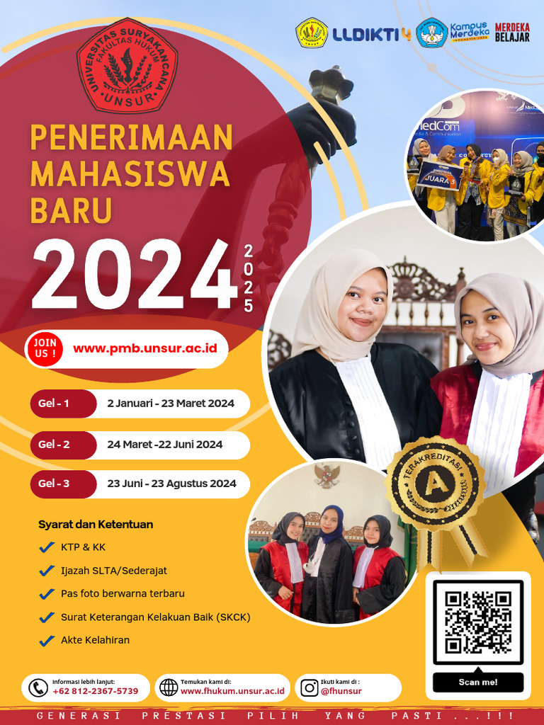 Poster PMB FH - Unsur 2024-2025 | PDF | Ilmu Sosial | Hukum