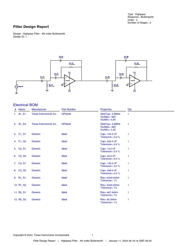 Filter Design Report 1 | Download Free PDF | Electronic Filter ...