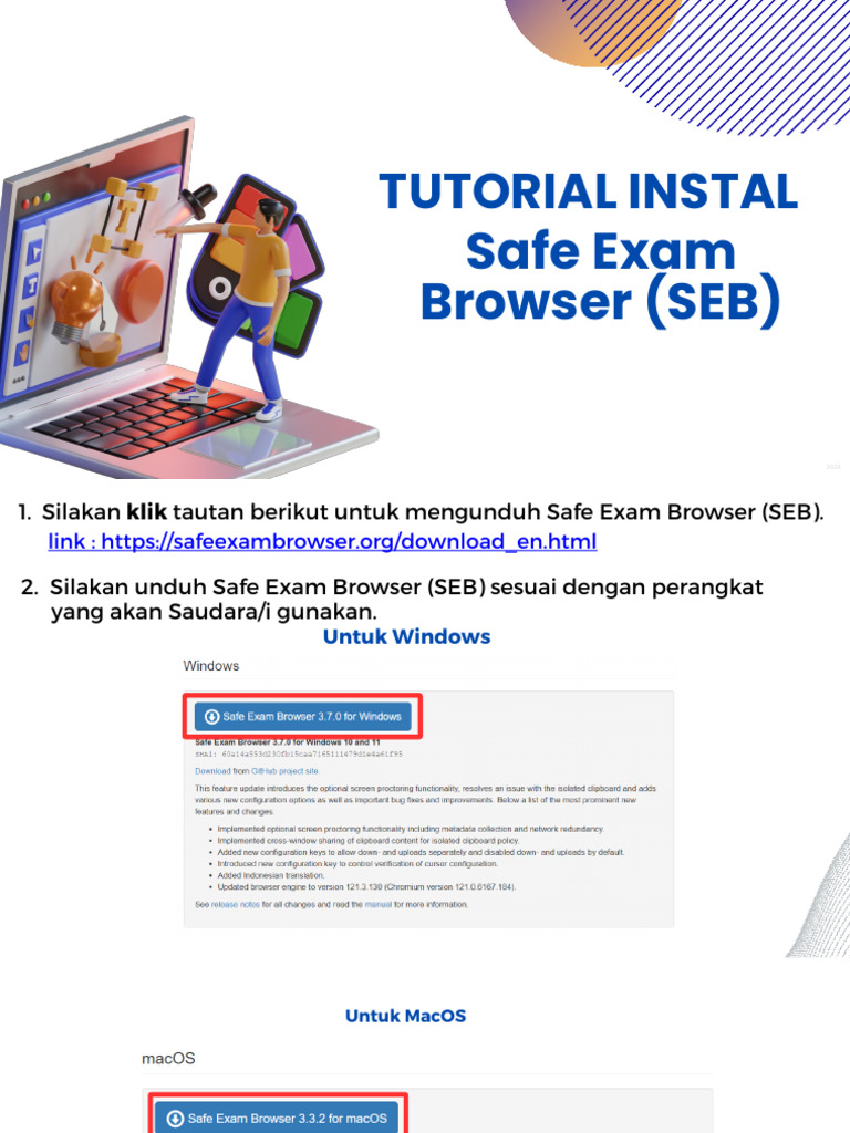 Tutorial Instalasi SEB 2024 | PDF | Komputer