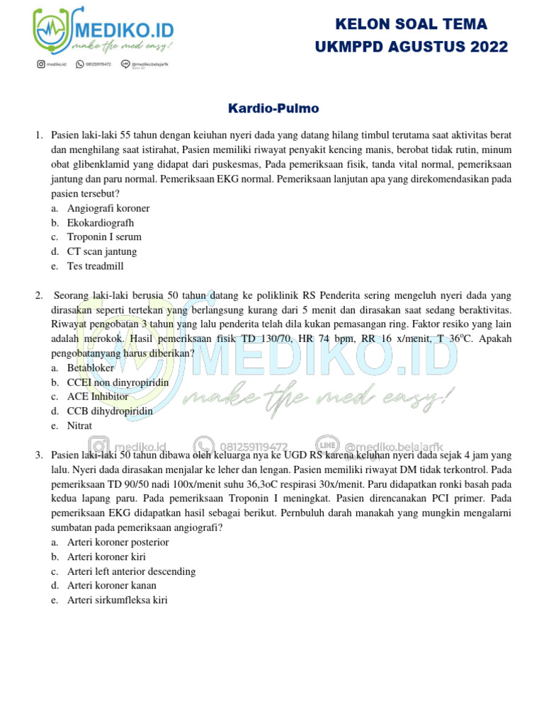 Kelon Tema Agustus 2022 - Kardio-Pulmo | PDF | Sains & Matematika