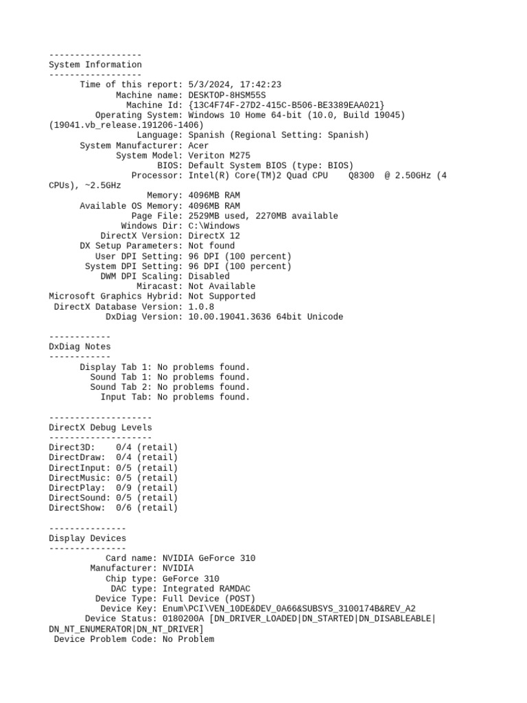 Computer Specs | PDF | Device Driver | Codec