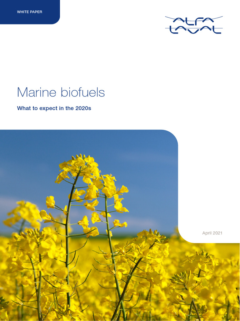 Marine Biofuels White Paper - April 2021 | PDF | Biofuel | Biodiesel