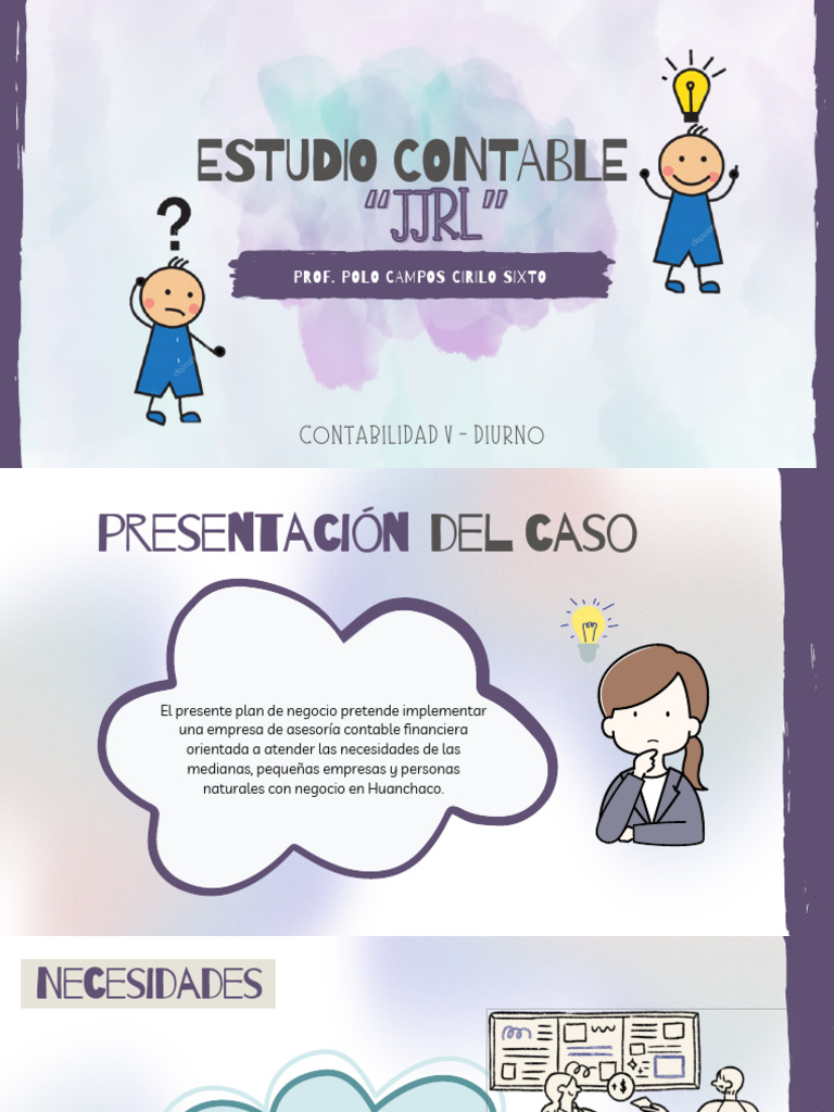 ESTUDIO CONTABLE JJRL | PDF | Contabilidad | Plan de negocios
