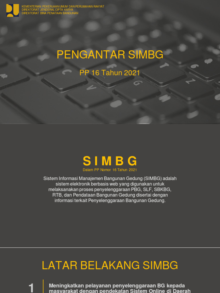 Sistem Manajemen Bangunan Gedung SIMBG | PDF | Pengelolaan Keuangan ...
