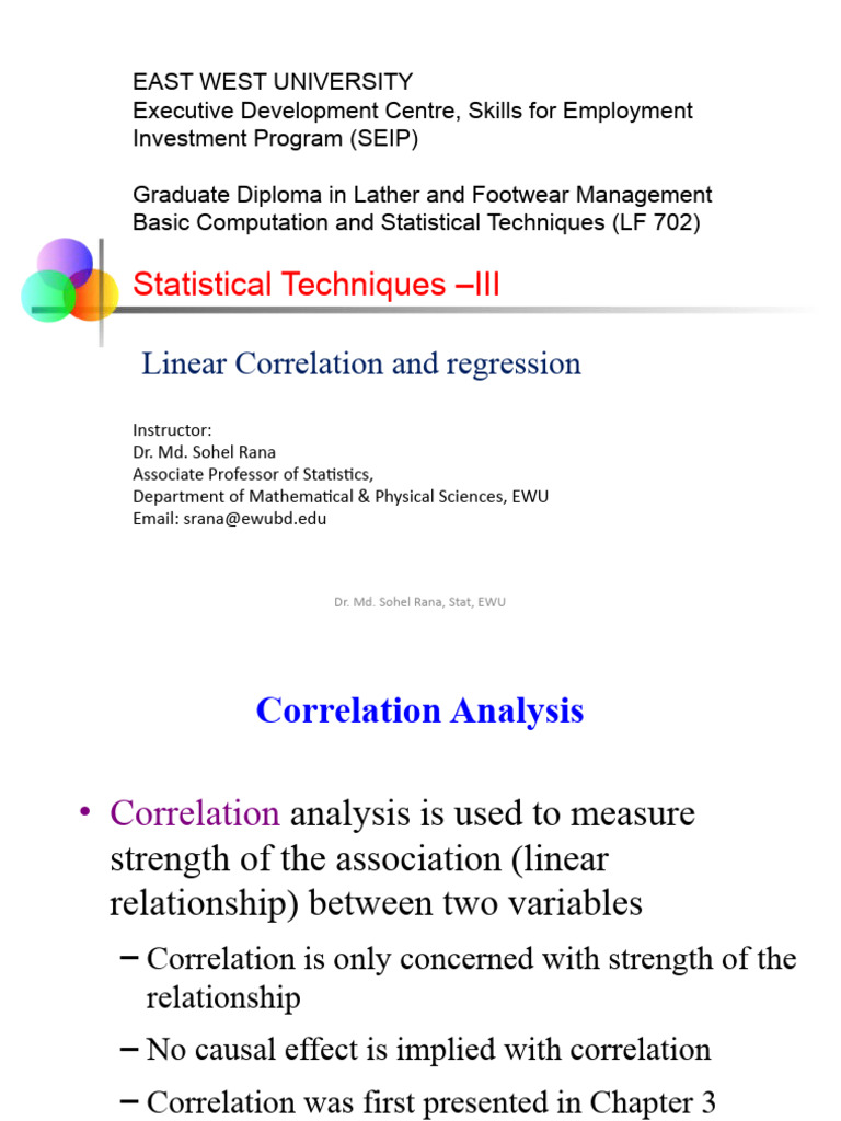 PGD - Stat-3.Simple Corr & Regression | PDF | Regression Analysis | Linear Regression