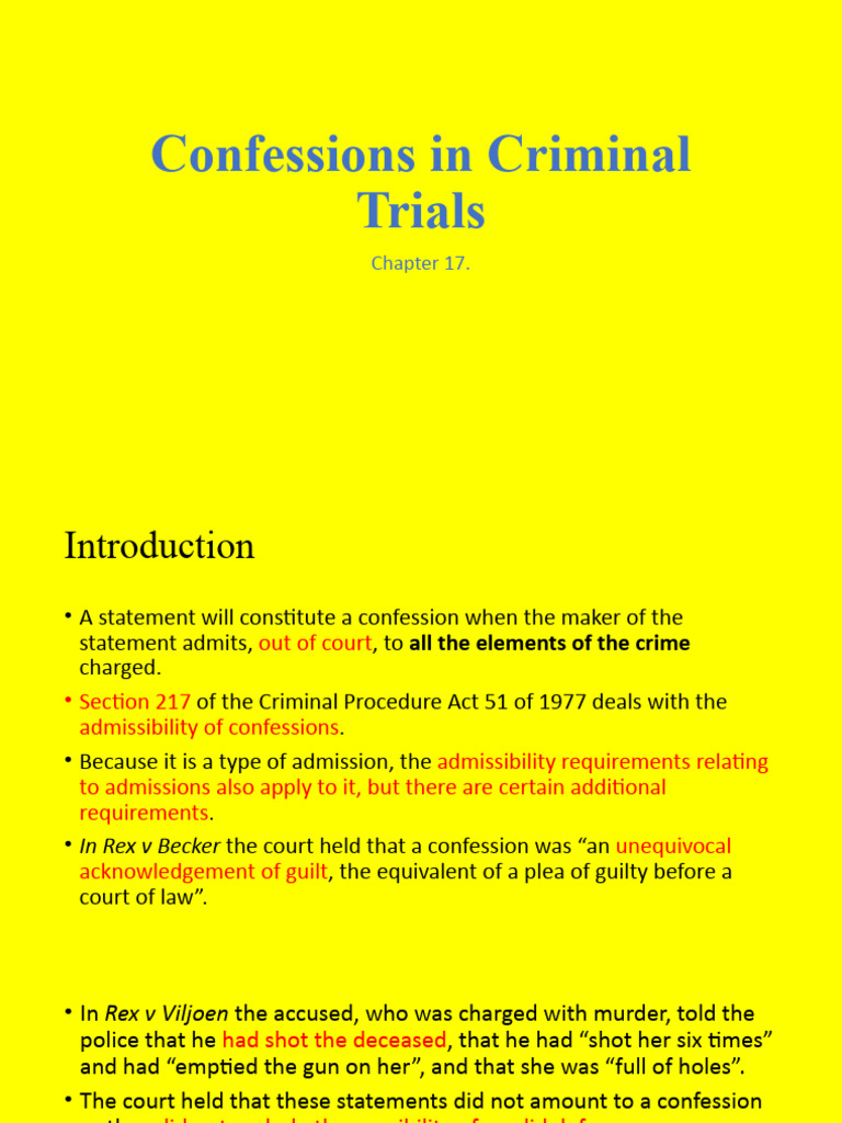 Legal Confession Guidelines | PDF | Confession (Law) | Evidence (Law)