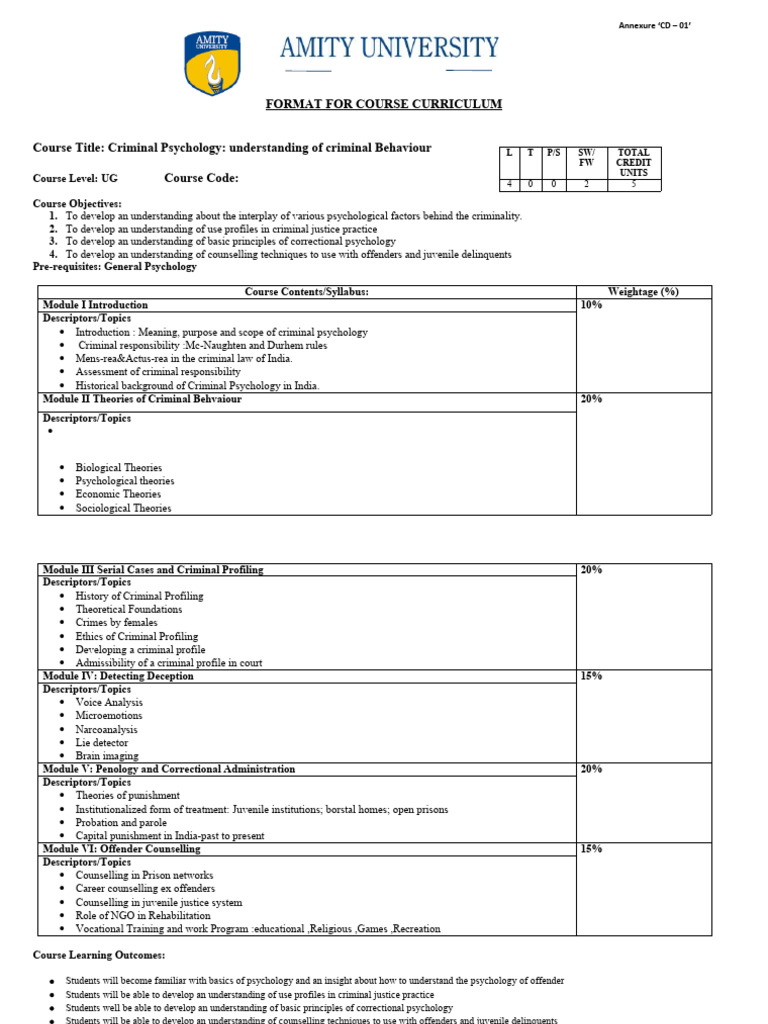 New Syllabus | PDF | Crimes | Crime & Violence