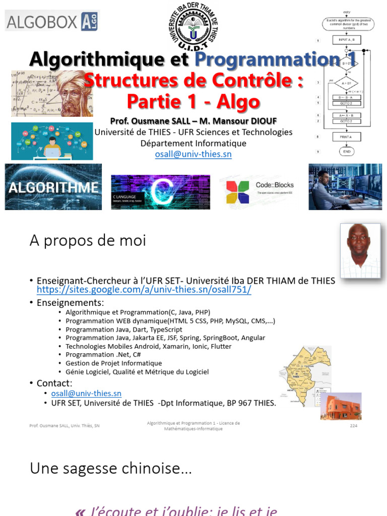 4.1. Algorithmique 1 - LMI1 - 2021 - 2022 - Structures - de - Contrôle ...