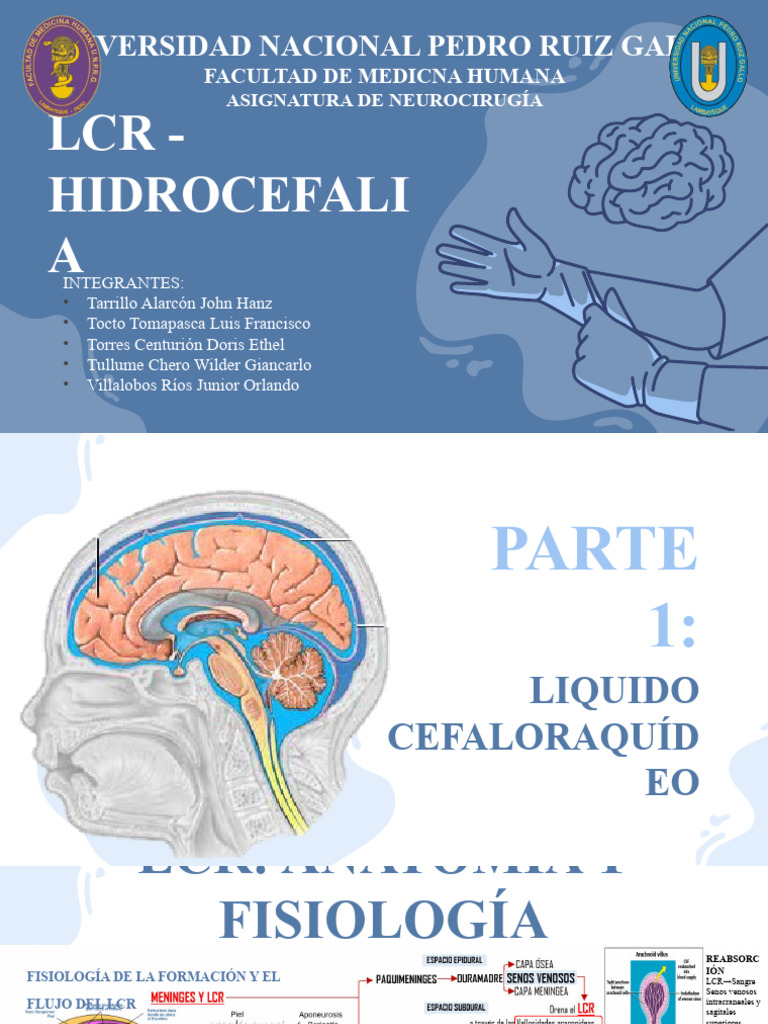 LCR e Hidrocefalia | PDF | Fluido cerebroespinal | Enfermedades y trastornos humanos