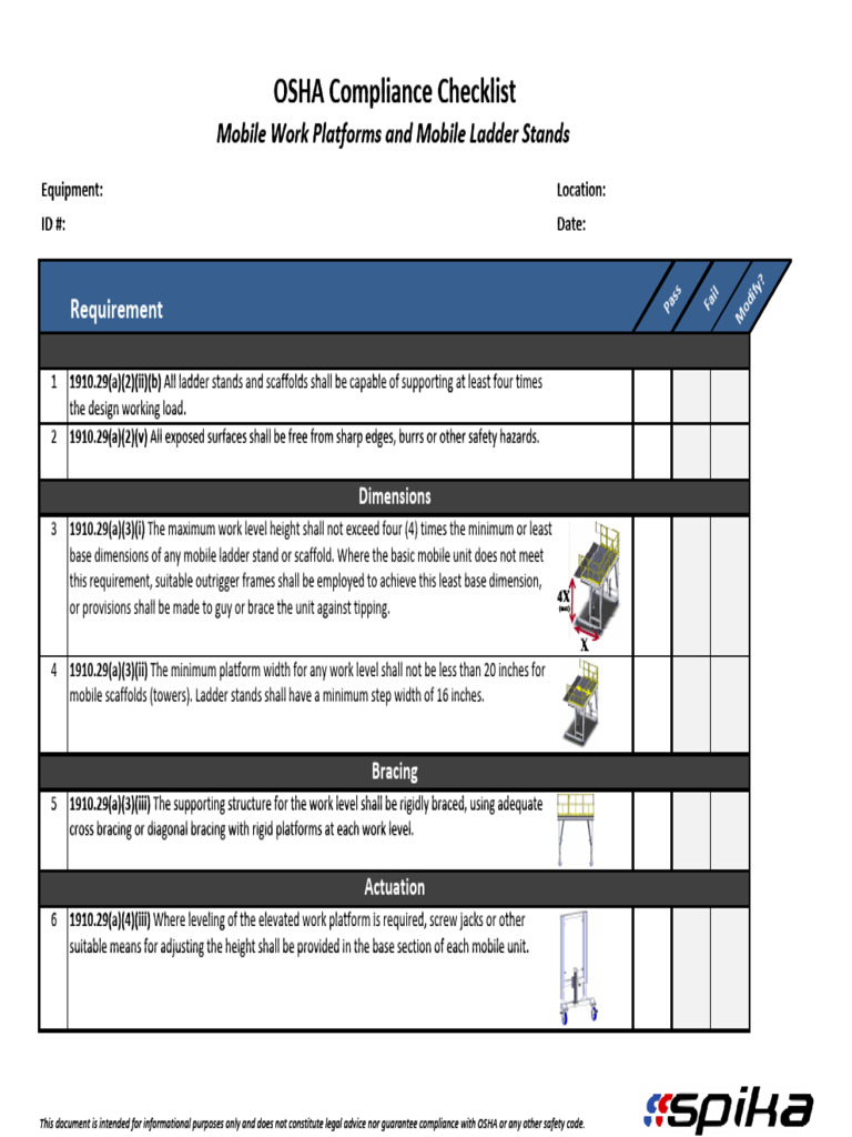OSHA Compliance Checklist | PDF | Stairs