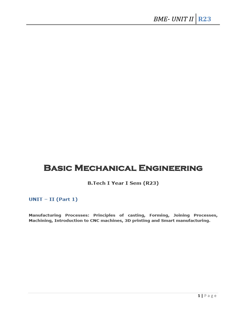 Unit Ii - Bme | Download Free PDF | Soldering | Welding