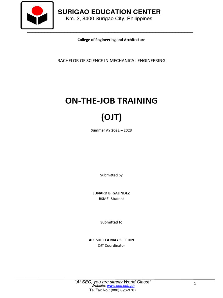 Galindez Ojt Final | PDF
