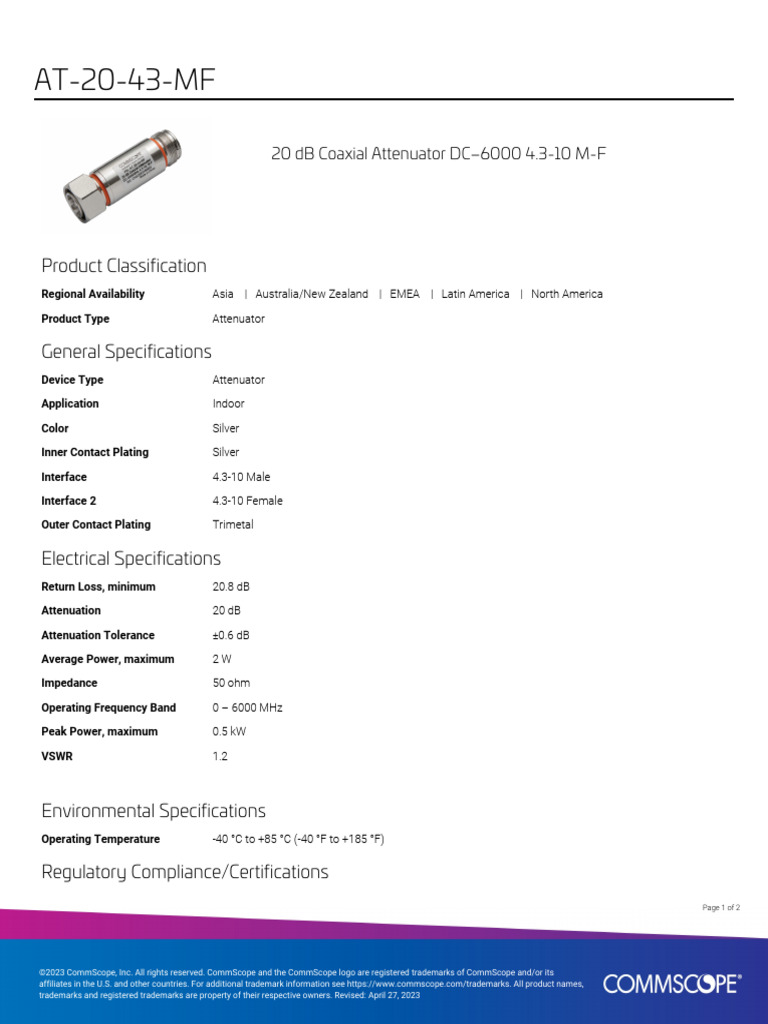 At 20 43 MF Product Specifications | Download Free PDF | Radio ...