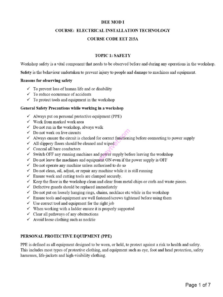 Safety - 1 | PDF
