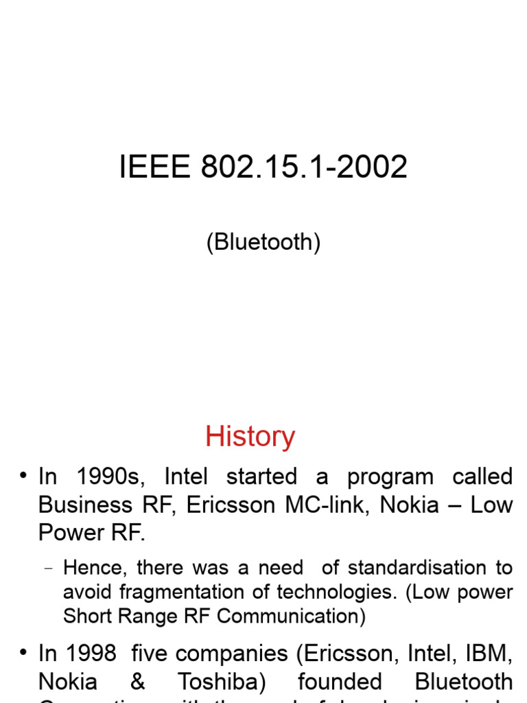 IEEE 802.15.1-2002 Bluetooth | PDF | Bluetooth | Network Packet
