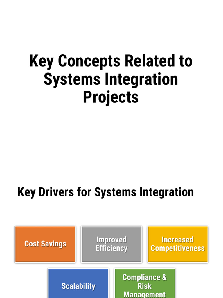 Key Concepts Related To Systems Integration Projects | PDF | Service ...