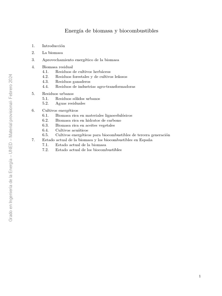Energía de Biomasa y Biocombustibles | Descargar gratis PDF | Biomasa | Biocombustible