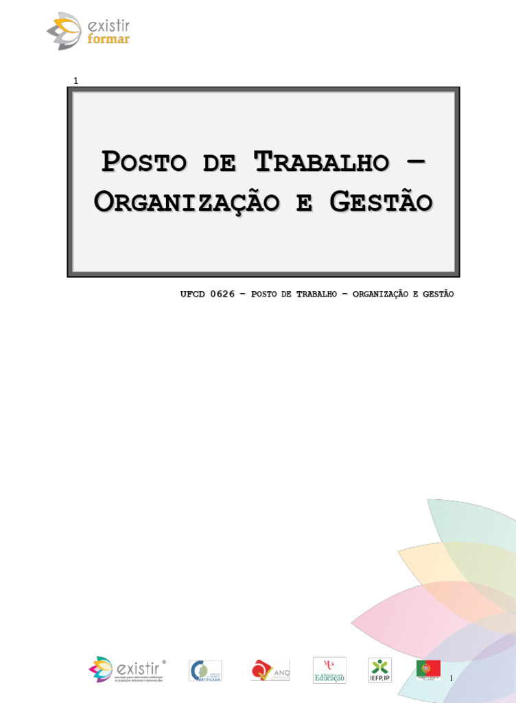 UFCD 0626 - Posto de Trabalho - Organização e Gestão | Download grátis ...