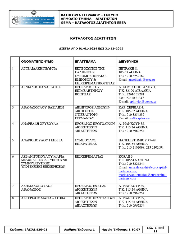 ΝΕΟΣ ΚΑΤΑΛΟΓΟΣ ΔΙΑΙΤΗΤΩΝ 2024 2025 Ν6 | PDF