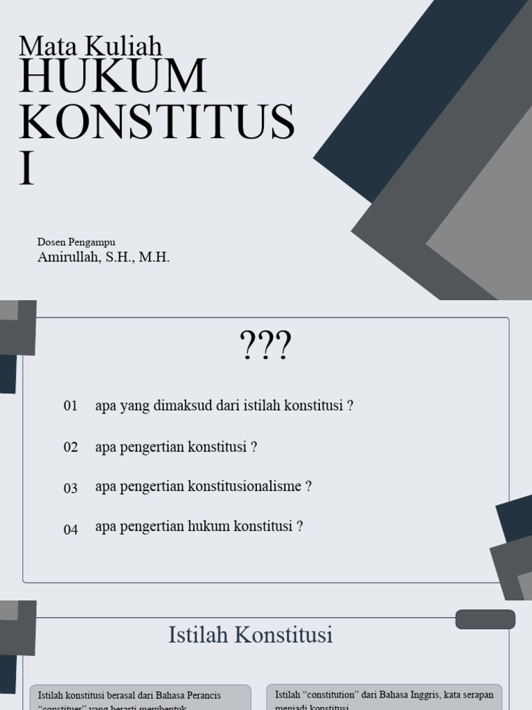 Hukum Konstitusi | PDF