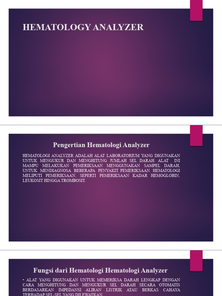 Hematology Analyzer | PDF