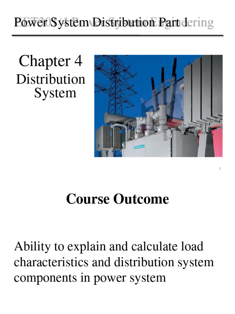 Distribution System (Part 1) | PDF | Electric Power Distribution | Transformer