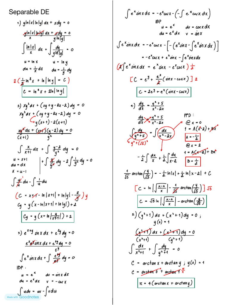 Solutions To DE Problems | PDF