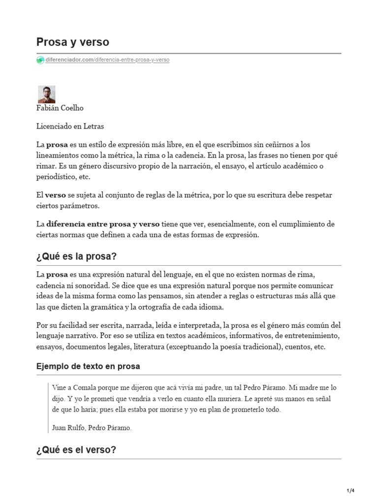 Prosa y Verso | PDF | Prosa | Poesía