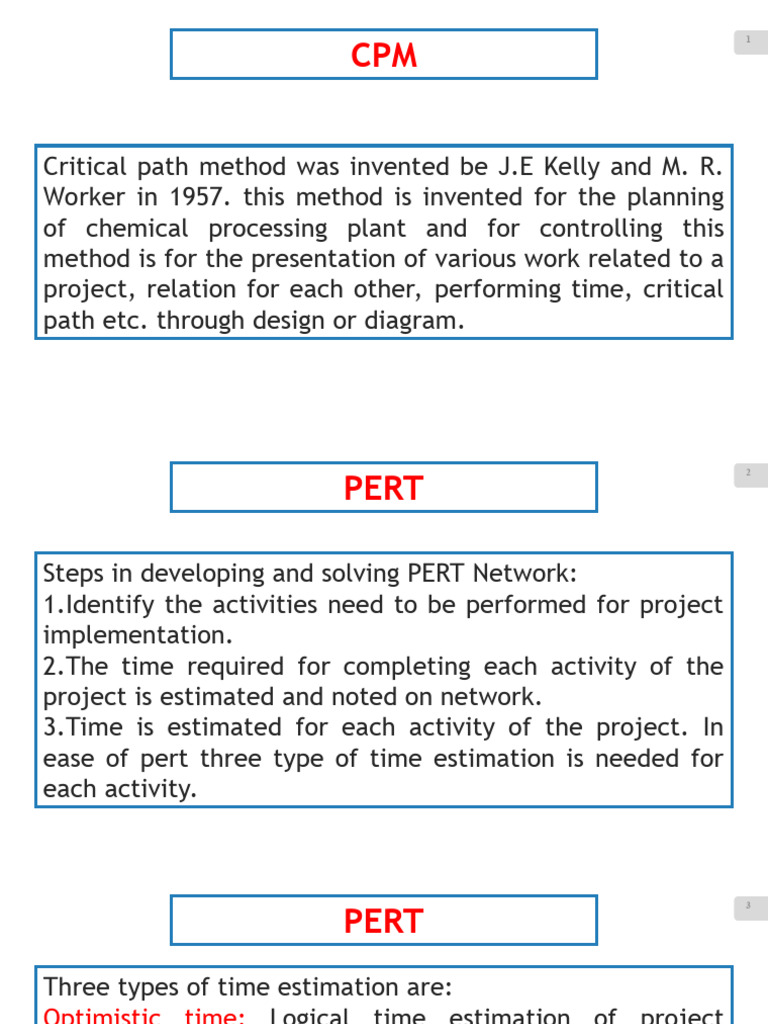Critical Path Method and PERT Analysis Guide | PDF | Projects | Applied Mathematics
