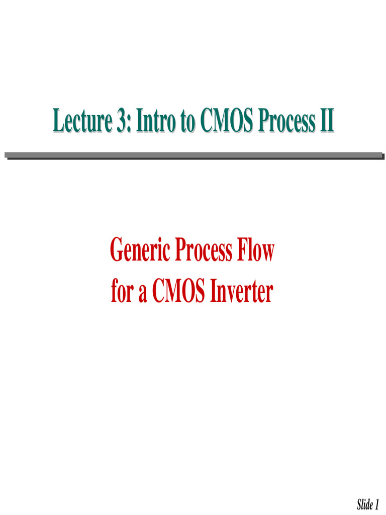 Inverter Fabrication Process (Chapter 2 Cont) | PDF | Physical Sciences ...