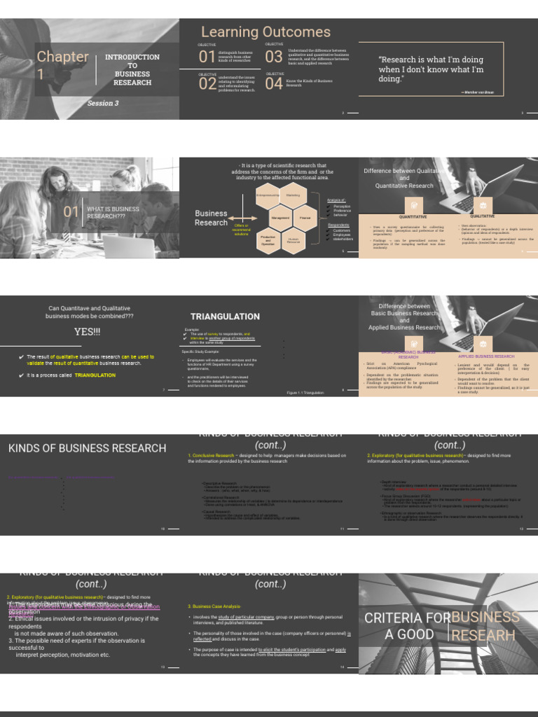 Chapter 1 - Nature of Business Research New - PPTX 1 | PDF ...
