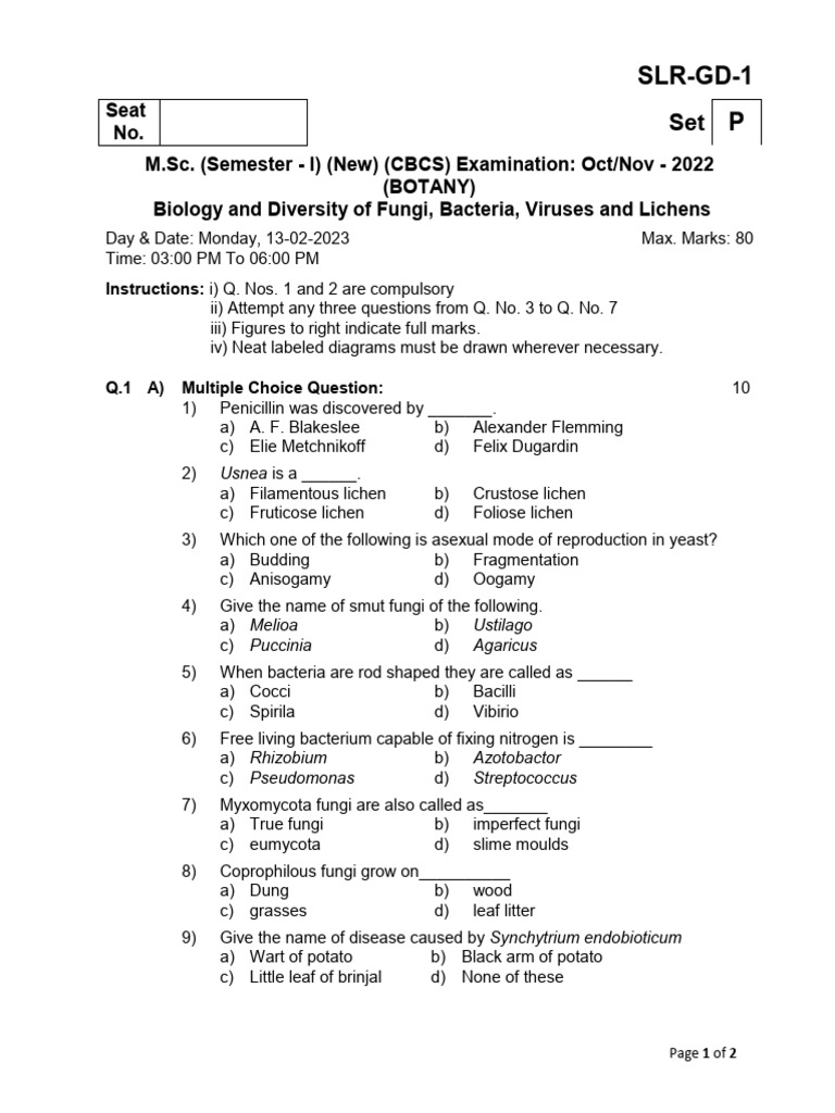 M.SC Botany | PDF | Biosynthesis | Biology