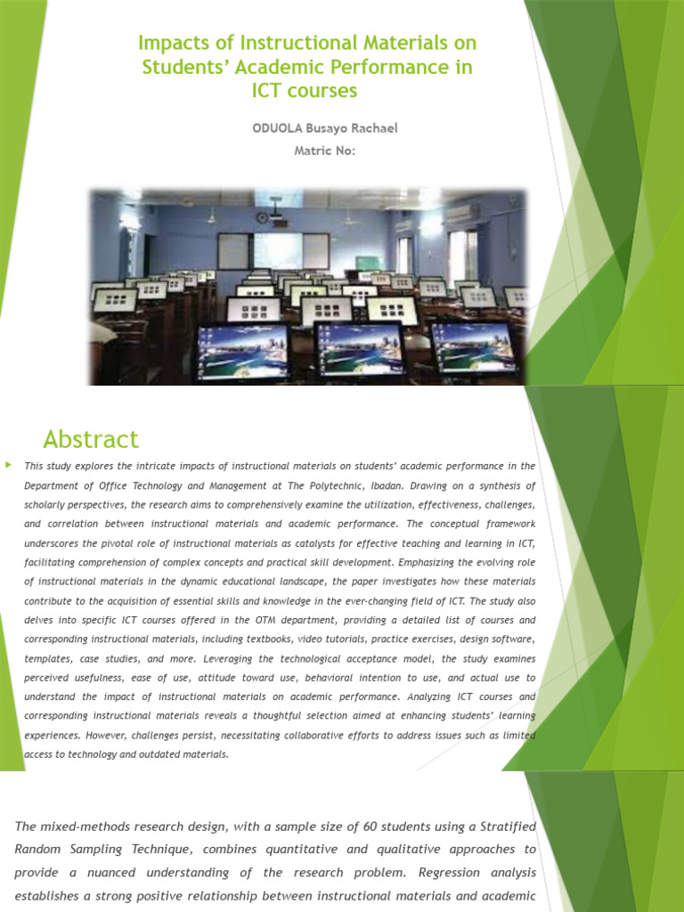 Impacts of Instructional Materials On Students' Academic | PDF ...