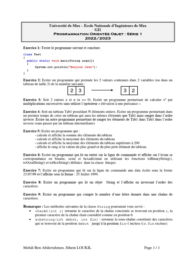TP-1 (Corrigé) | PDF | Informatique | Nombre