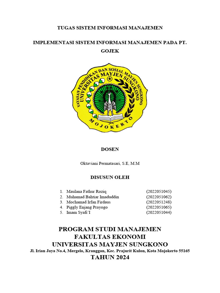 Implementasi SIM di PT Gojek | PDF