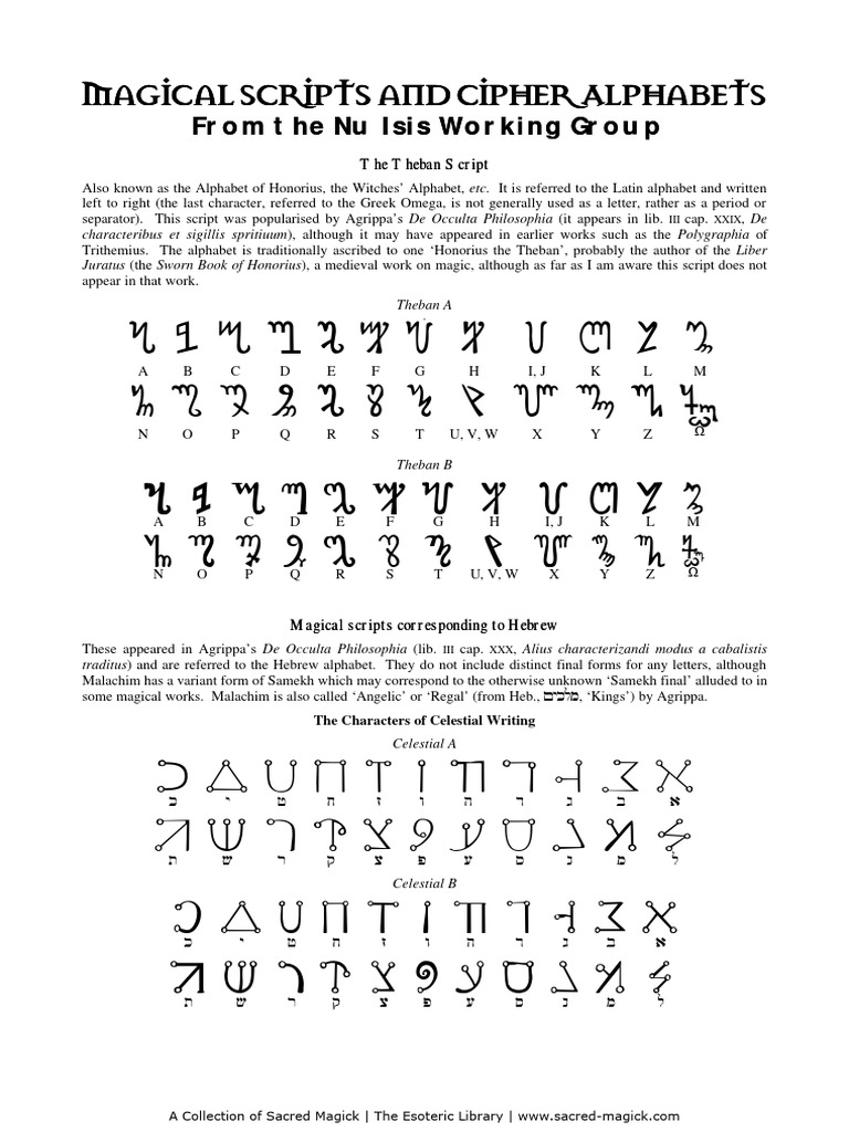 Magical Alphabets for Occultists | PDF | Graphemes | Languages Of Israel