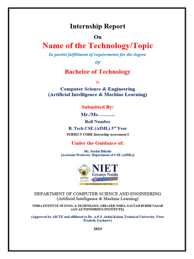 VTH Sem - Report - Format | Download Free PDF | Software | Computer Science