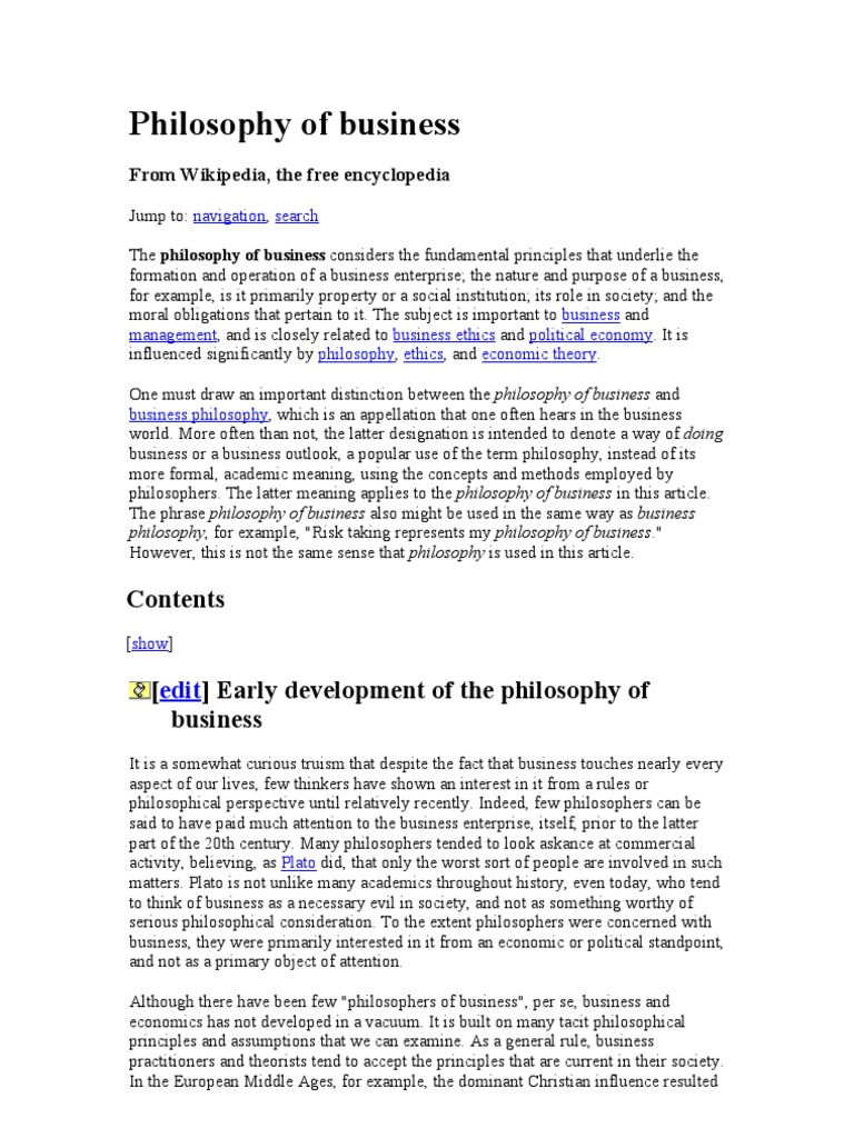 Philosophy of Business | Property | Utilitarianism