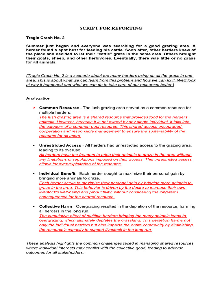 Script For Reporting | Download Free PDF | Grazing | Sustainability