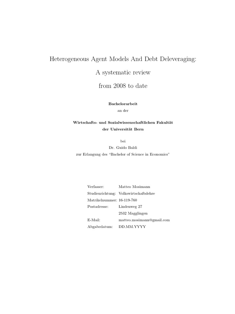 Heterogeneous Agent Models And Debt Deleveraging Pdf New Keynesian