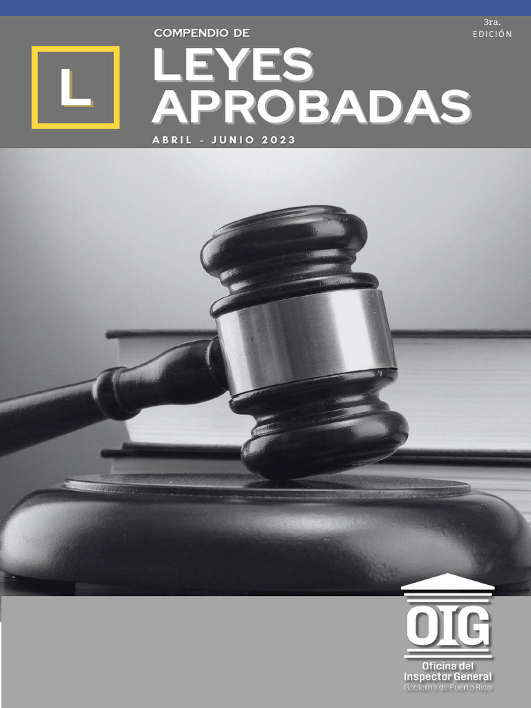 Compendio Leyes - ABRIL - JUNIO 2023 | PDF | Puerto Rico | Seguro