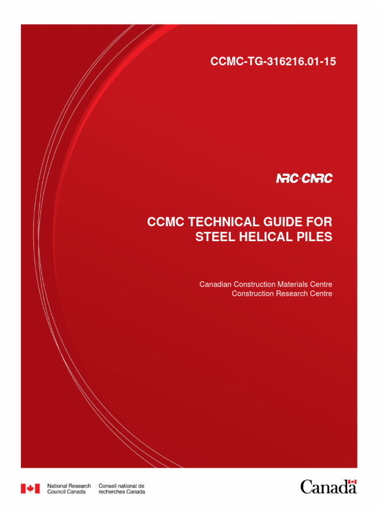 CCMC TG For Steel Helical Piles - V5 | PDF | Deep Foundation | Corrosion