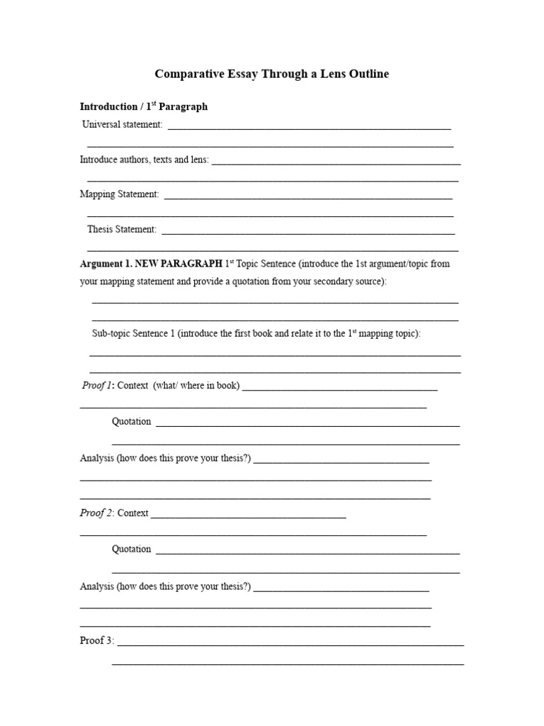Comp Essay Outline 2 Books and Lens | PDF | Essays