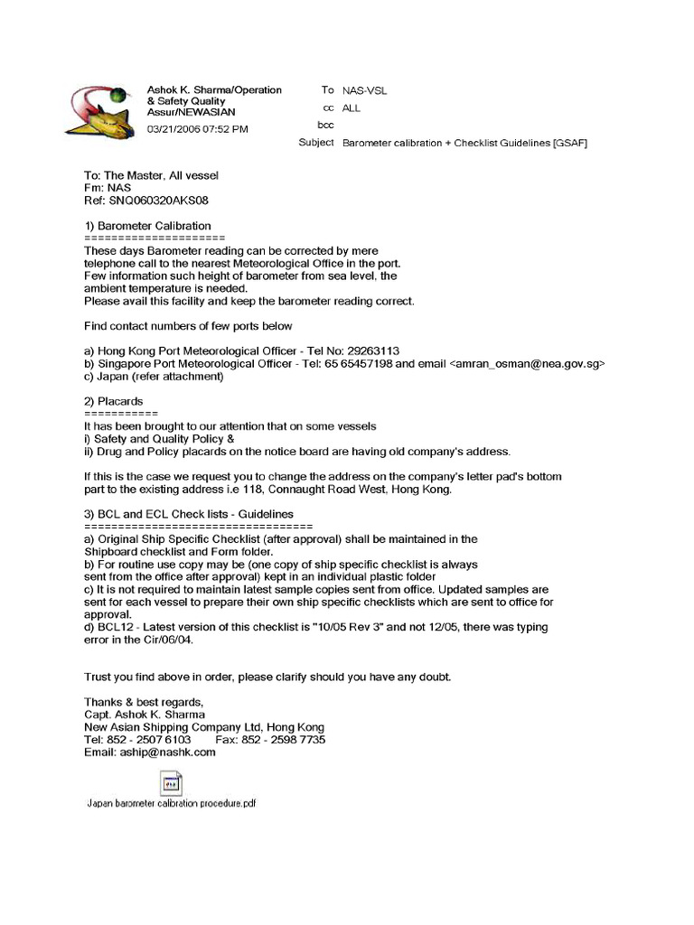 Barometer caliberation-NAS | PDF
