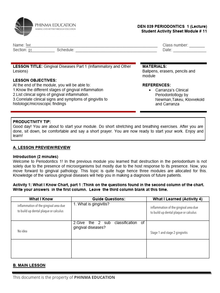 Elizan, Trixia Mae A. SAS 11 | PDF | Periodontology | Bleeding