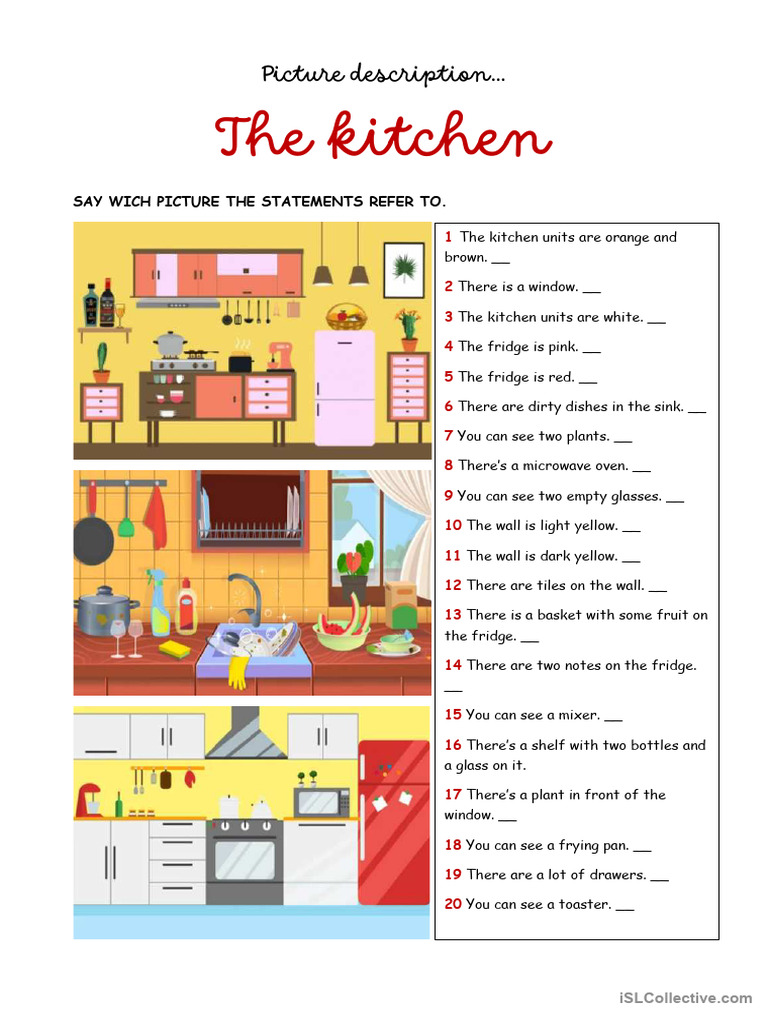 Picture Description - The Kitchen | PDF