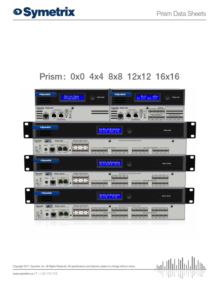 Prism 8x8 | PDF | Digital Signal Processor | Decibel